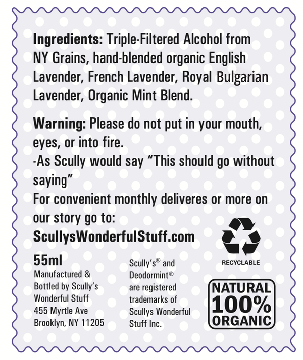 Scully's Lavender Deodormint Refill (9 oz) - Scully's Wonderful Stuff
